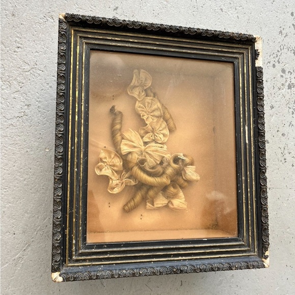 Art | Victorian Oddity Shadow Box Antique Death Religion Mourning Distressed Chippy | Poshmark
